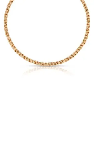 Ettika 18k Plated Spiral Chain Necklace