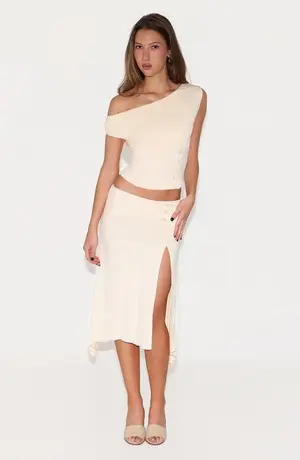 TIGER MIST Alyssa Curved Yoke High-low Skirt