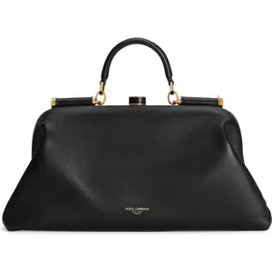 Dolce & Gabbana Nappa Plonge Leather Frame Bag - Nero