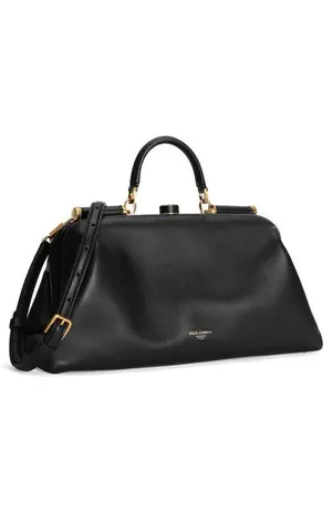 Dolce & Gabbana Nappa Plonge Leather Frame Bag