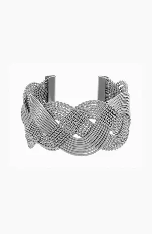 BEARFRUIT JEWELRY Charlotte Statement Cuff Bracelet Modern Minimalist Statement Dark Grey
