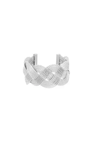 BEARFRUIT JEWELRY Charlotte Statement Cuff Bracelet Modern Minimalist Statement - Silver