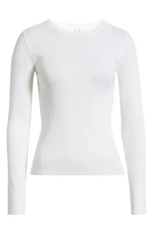 NORDSTROM Ribbed Crewneck Long Sleeve T-shirt