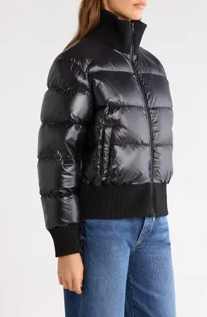 Moose Knuckles Queens 800-fill Power Down Bomber Jacket Black