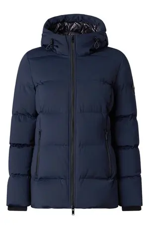 Moose Knuckles Soho 3q Water Resistant 800-fill Down Jacket - Navy