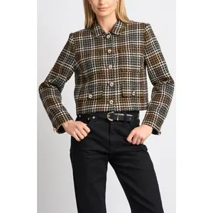 Ted Baker London Jackson Plaid Cropped Jacket