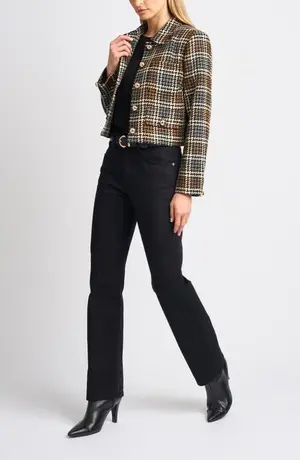 Ted Baker London Jackson Plaid Cropped Jacket