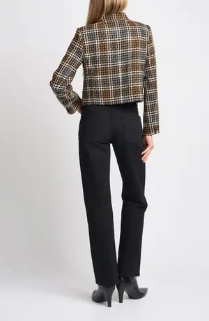Ted Baker London Jackson Plaid Cropped Jacket