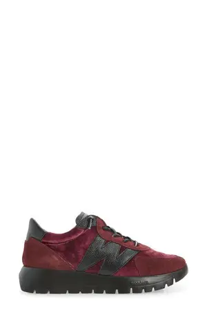 WONDERS Velvet Platform Sneaker - Vino