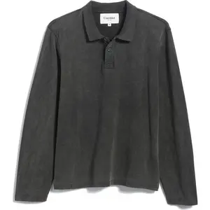 CORRIDOR Long Sleeve Cotton Piqué Polo Blk