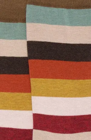Paul Smith Craft Stripe Cotton Blend Dress Socks