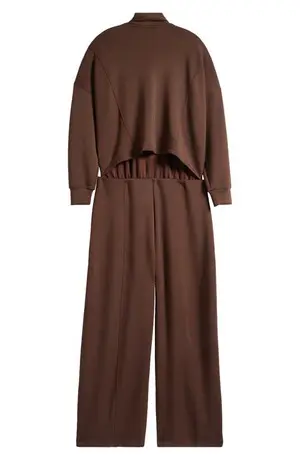 Spanx Airessentials® Long Sleeve Shawl Collar Jumpsuit - Umber Root