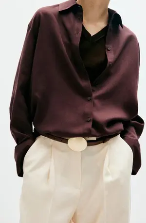 Mango Lyocell Button-up Shirt