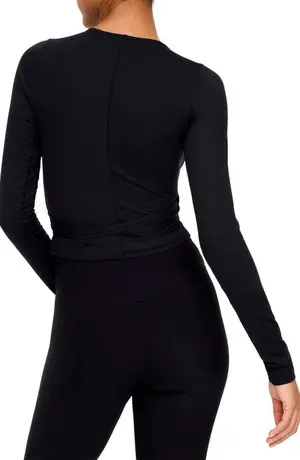 Spanx Ballet Wrap Top - Very Black