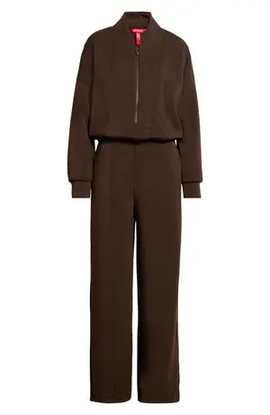 Spanx Airessentials® Long Sleeve Shawl Collar Jumpsuit - Umber Root