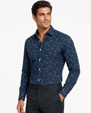 MASUTTO Richmond Print Button-up Long Sleeve Shirt