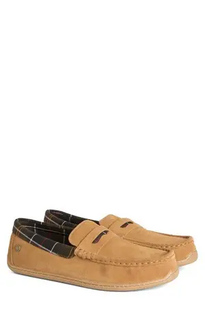 Barbour Albert Slipper - Camel Suede