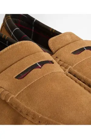Barbour Albert Slipper - Camel Suede