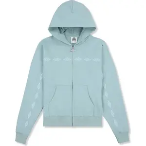 PLEASURES X Umbro Diamonds Fitted Zip Hoodie - Sage