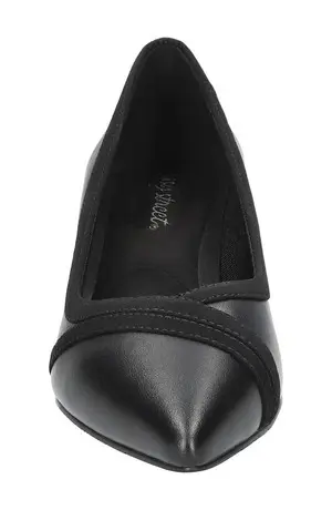 EASY WORKS BY EASY STREET Maye Pointed Toe Kitten Heel Pump - Black-lamy