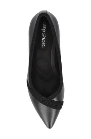 EASY WORKS BY EASY STREET Maye Pointed Toe Kitten Heel Pump - Black-lamy