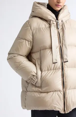 Max Mara Seia Hooded Down Parka - Natural