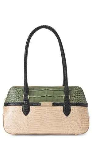 Brahmin Jennifer Croc Embossed Leather Shoulder Bag - Multi