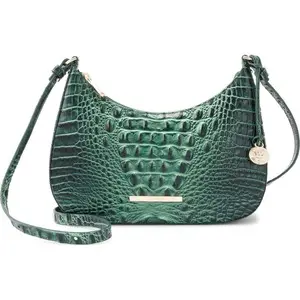 Brahmin Small Stephie Croc Embossed Leather Crossbody Bag - Pine