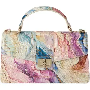 Brahmin Genie Embossed Leather Top Handle Bag - Softscape