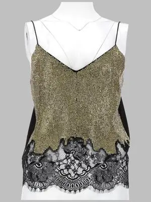 SELF-PORTRAIT Top Con Pizzo E Cristalli - Multicolor
