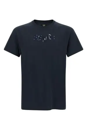 Fendi Logo Embroidery T-shirt