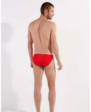 HOM Nautical Cup Swim Micro Briefs - Red