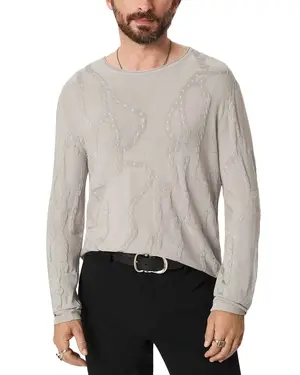 John Varvatos Broken Twig Cotton Crewneck Sweater