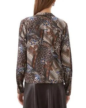 Karen Kane Bow Neck Long Sleeve Blouse