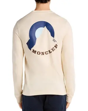 Moncler Cotton Mountain Graphic Logo Shirt - Ivory
