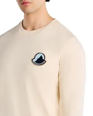 Moncler Cotton Mountain Graphic Logo Shirt - Ivory