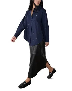 Whistles Embellished Poplin Shirt