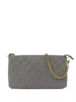 Gucci Gg Embossed Clutch Bag - Grey