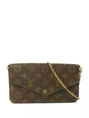 LOUIS VUITTON Felicie Monogram Shoulder Bag - Brown