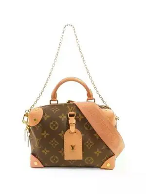 LOUIS VUITTON Petite Malle Souple Monogram Canvas Tote Bag - Brown