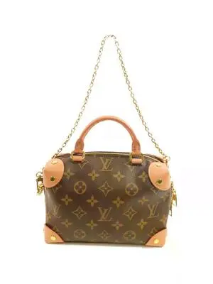 LOUIS VUITTON Petite Malle Souple Monogram Canvas Tote Bag - Brown