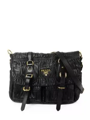 Prada Gaufre Messenger Bag - Black