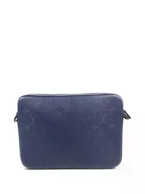 LOUIS VUITTON Trio Messenger Logo-print Shoulder Bag - Blue