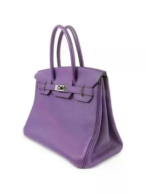 Hermès 2012 30 Birkin Leather Tote Bag - Purple