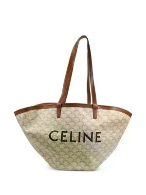 Celine Triomphe Logo Tote Bag - Neutrals