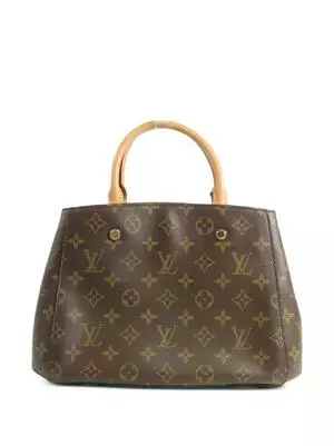 LOUIS VUITTON Bb Montaigne Tote Bag - Brown