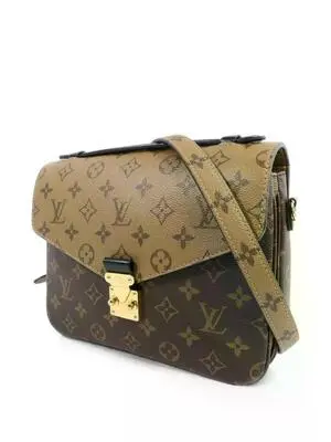 LOUIS VUITTON Monogram Reverse Metis Shoulder Bag - Brown