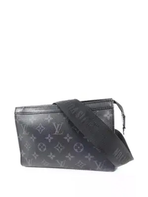 LOUIS VUITTON Monogram Eclipse Gaston Messenger Bag - Black