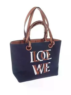 Loewe 2000-2026 Small Love Anagram Wool Tote Satchel