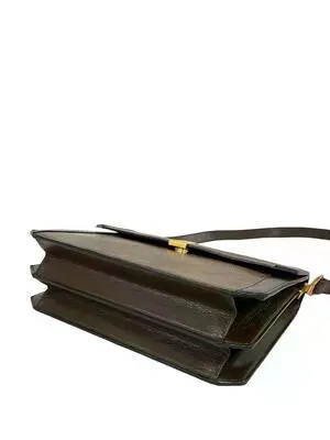 Saint Laurent 1980-2000 Lizard Embossed Leather Crossbody Bag